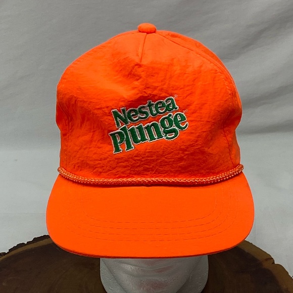 Vintage | Accessories | Vintage Rare Nestea Plunge Neon Orange Snapback ...